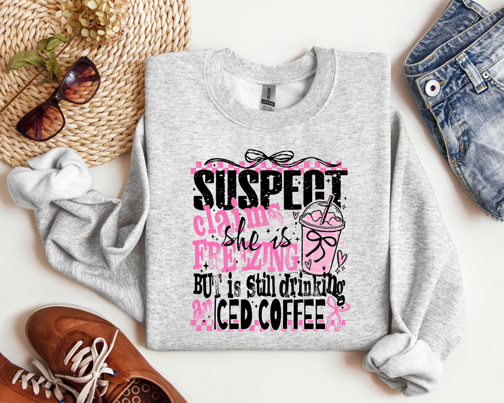 *NEW* SUSPECT CLAIMS SHE IS FREEZING BUT IS STILL DRINKING ICED COFFEE ...